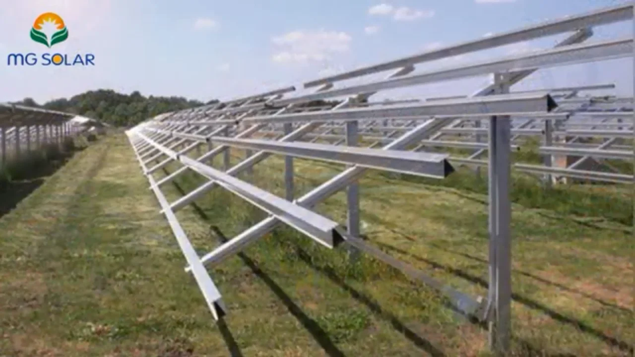 Photovoltaic Solar System Installation Solar Pile Ground Mount Racking ...