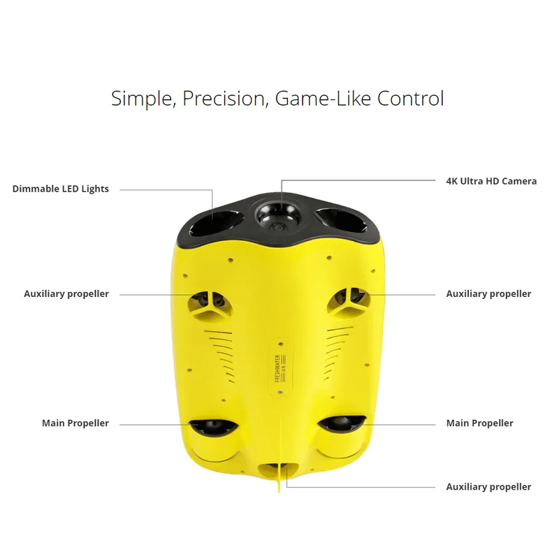 Mini Underwater Drone With 4k Uhd Live Camera Remote Control Submarine ...