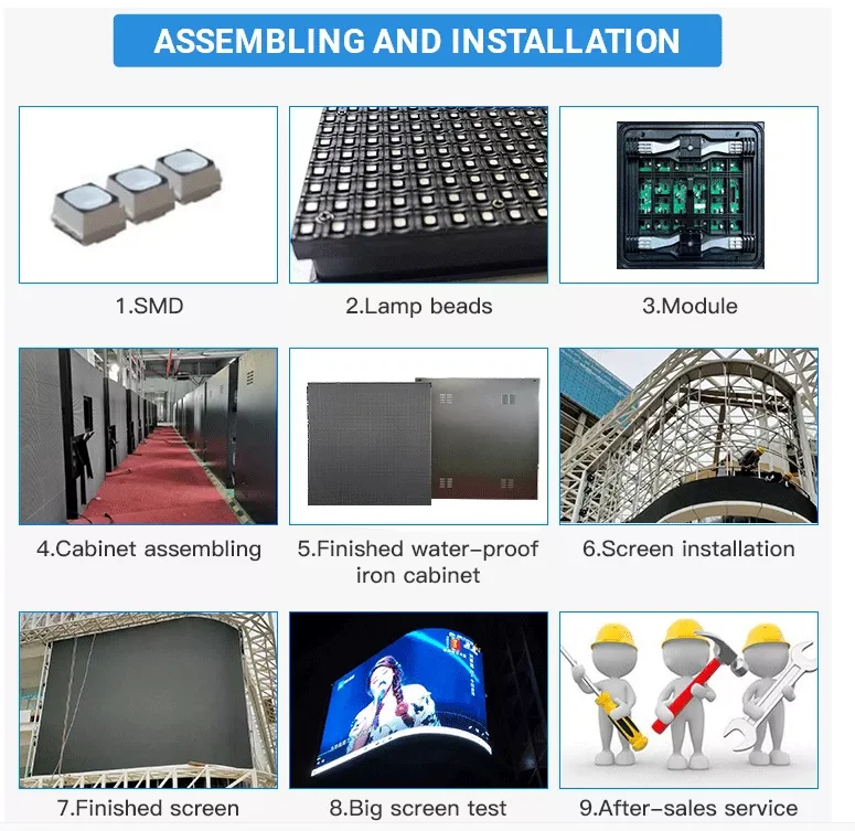 High Brightness P10 Fixed Installed LED Display Outdoor Huge LED Screen ...