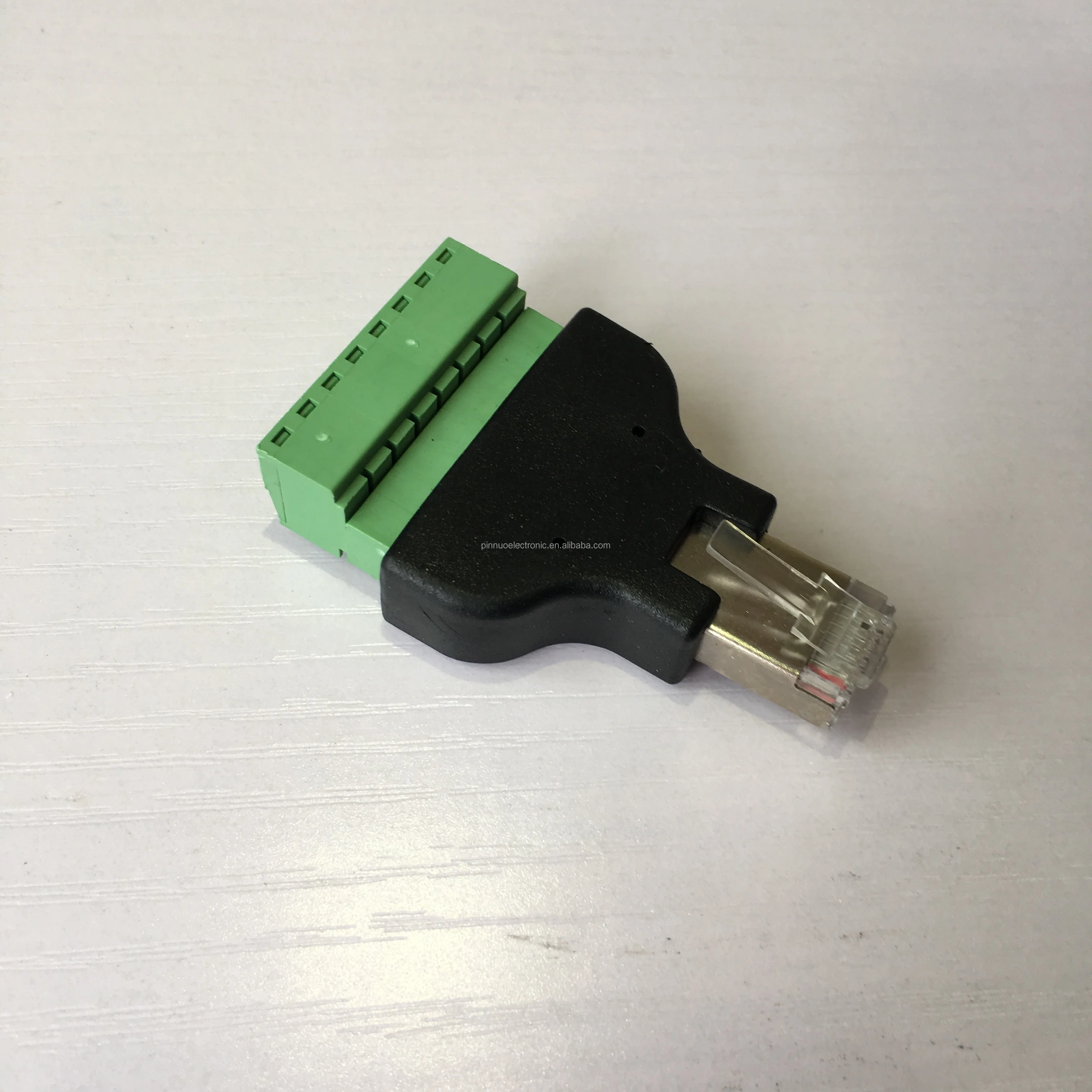 Ethernet Rj45 8p8c Male Plug To Av 8 Pin Screw Terminal Cctv Block ...