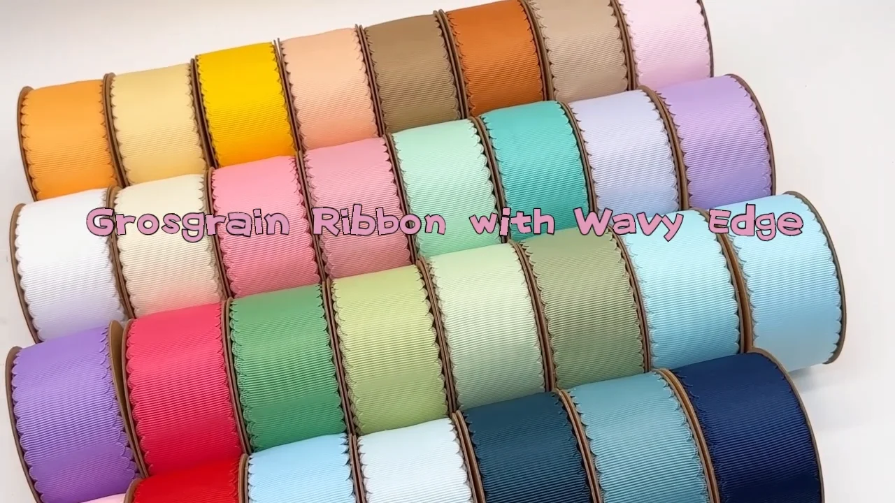 Ribbon Suppliers Personalized 3 Inch Wavy Edge Grosgrain Ribbon For ...