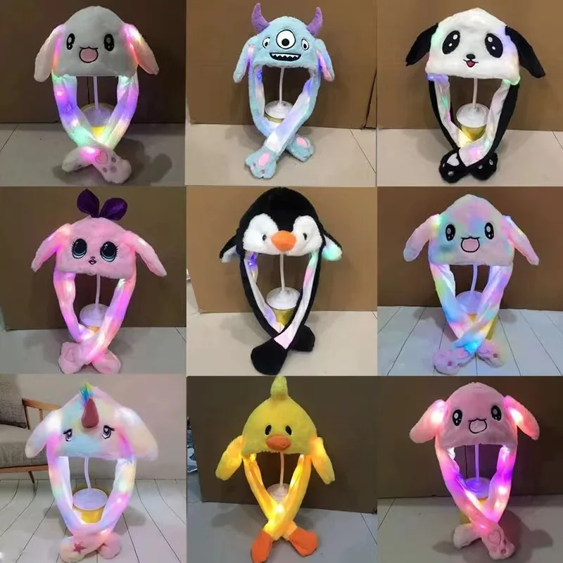 Rabbit Moving Ears Hat Cute Cartoon Toy Kawaii Funny Hat Birthday Gift ...