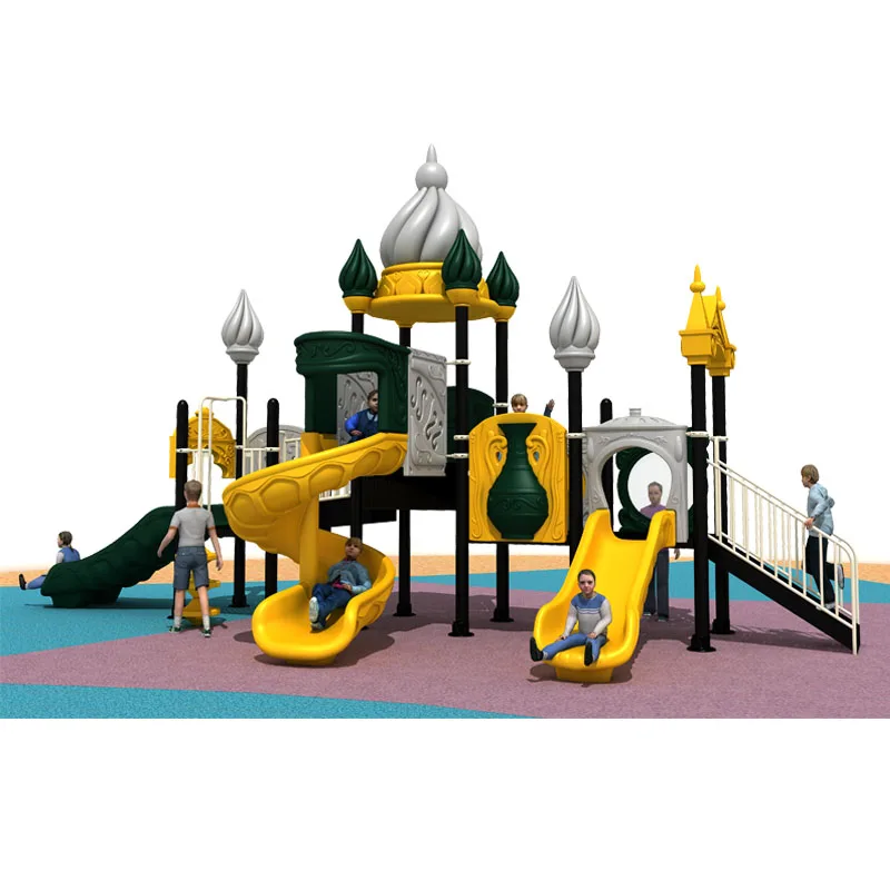 Kids Playground Plastic Spinning Slides Outdoor Playground Equipment ...