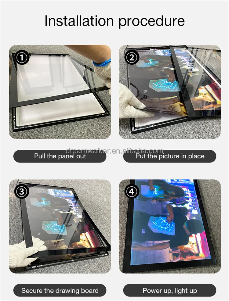 Customized Cinema Advertising LED Lighted Poster Frame 40x27