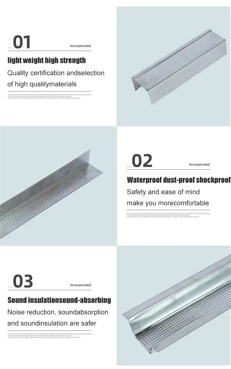 Gypsum Board Pvc Board Ceiling Support Accessories Light Steel ...