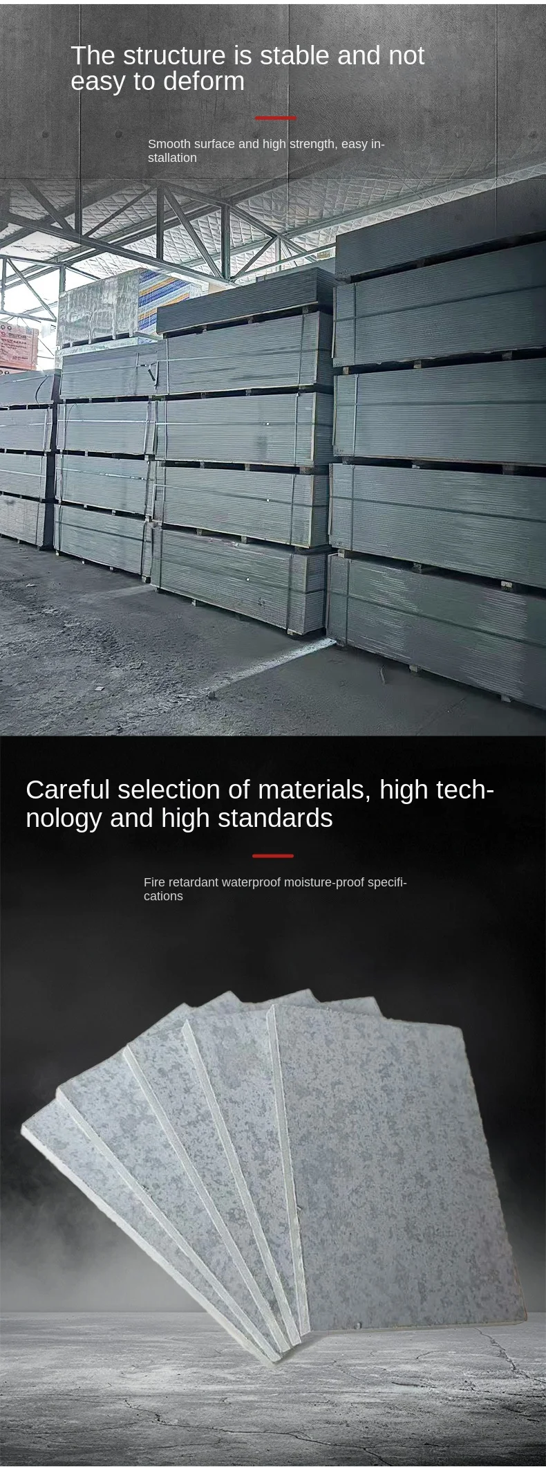 FC Cement Pressure Board 12mm Fireproof Reinforced Partition Wall ...