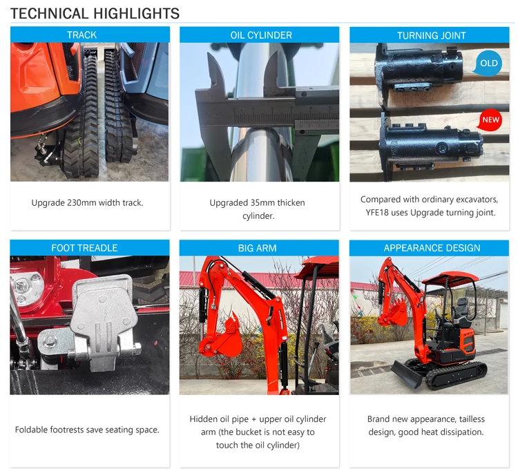 Mini Excavators 1 2 3 Ton - Efficient Construction Machines