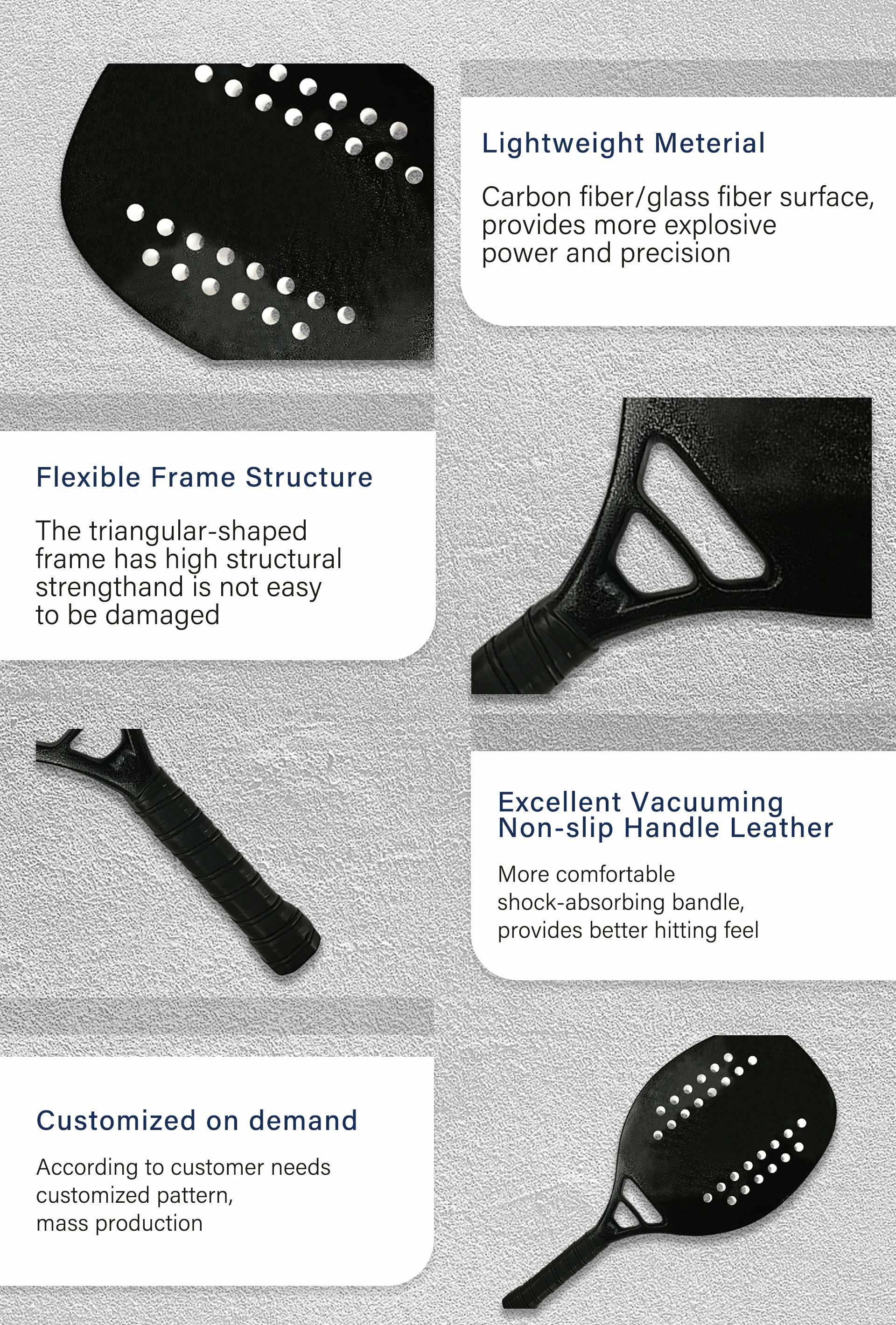 Custom Oak Plywood Wooden Cork Handle Beach Racket Set Racquet Beach ...