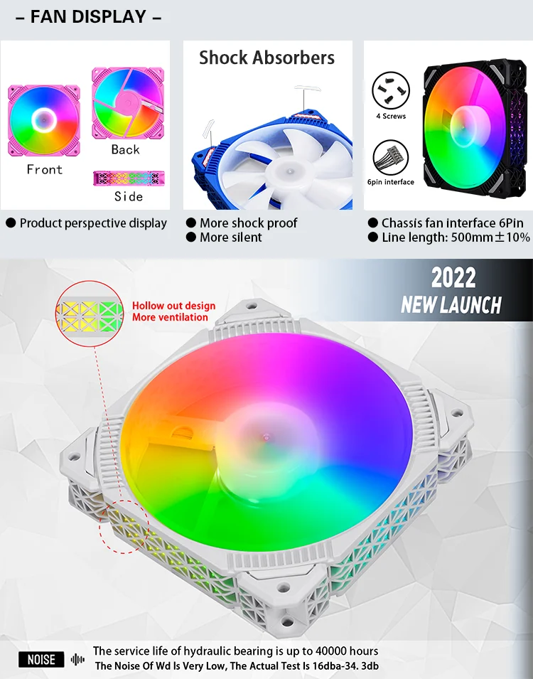 Oem Custom Computer Pc Fan 12025 Rgb Cooling Fans Gaming Case Cooling ...