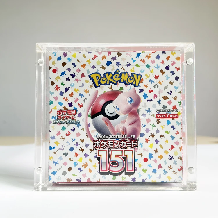 Shp Wholesale Acrylic Japanese 151 Pokemon Cards Box With Magnetic Lid ...
