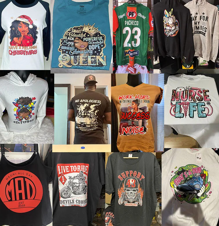 Custom Dtf Heat Transfers Stickers Ready To Press Gang Sheet Tshirts ...