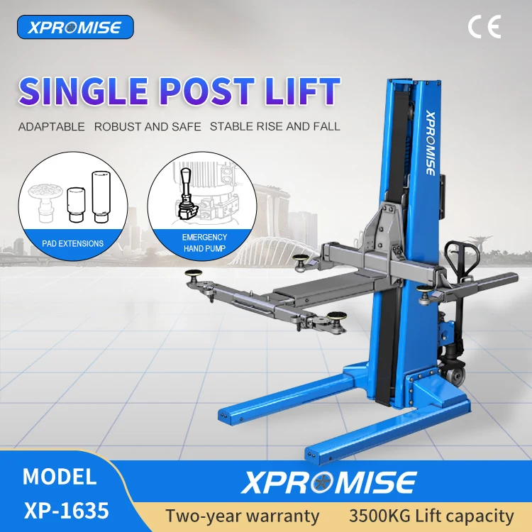 Single Post Car Parking Lift Hydraulic Driven Car Parking System Home ...