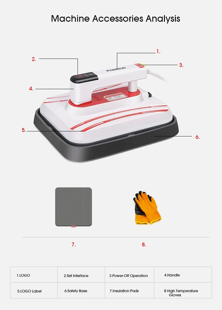 Freesub Iron Portable Heat Press Machine - P1010