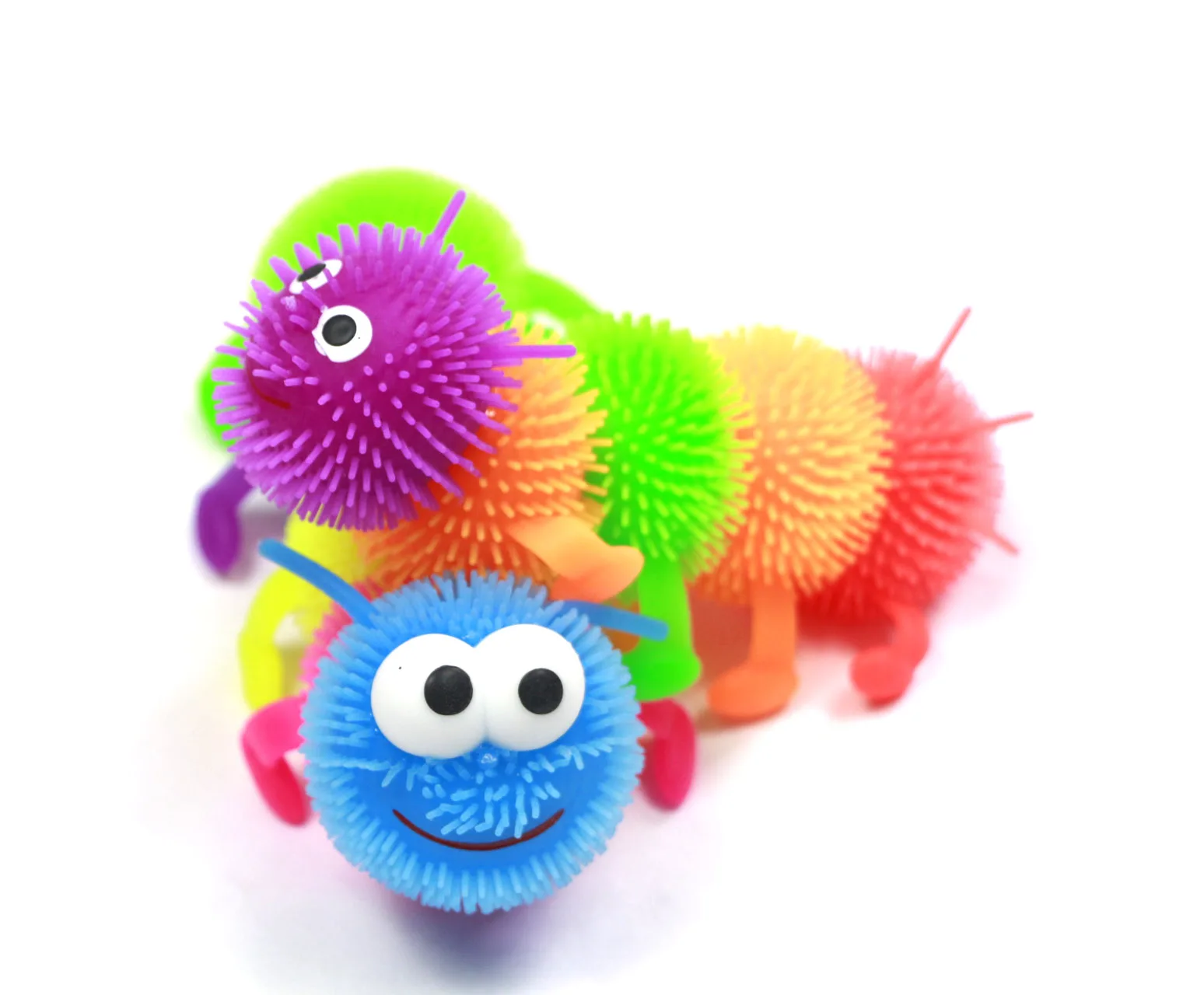 Jincan Fidget Toy Funny Flashing Worm Toys Soft Stretchy Relief Anti ...