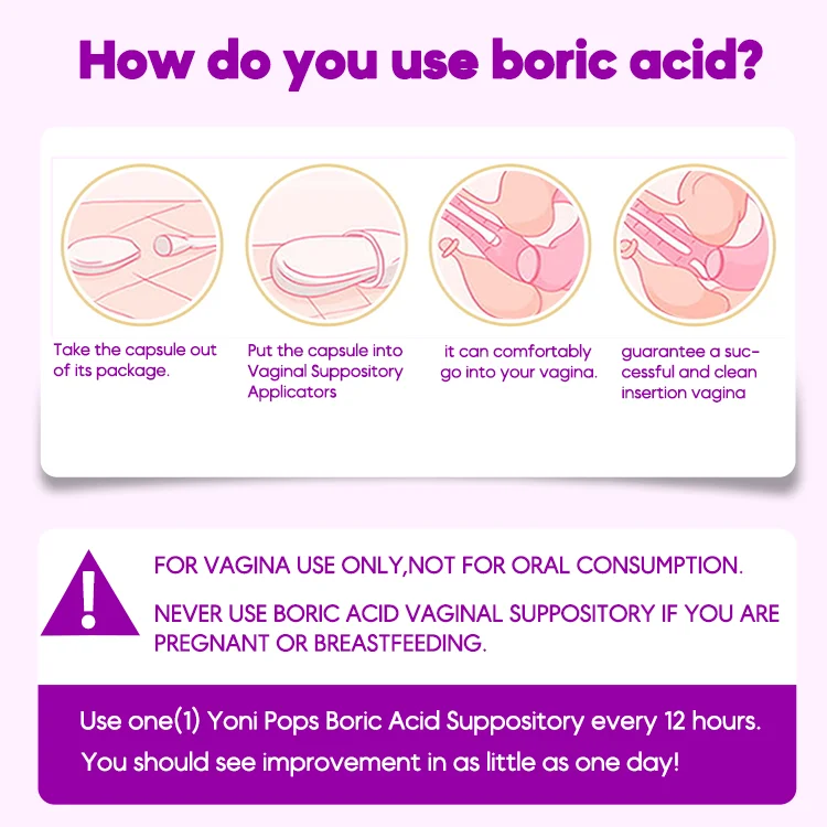 Aromlife Yoni Pops Boric Acid Suppositories Pill Vagina Capsules
