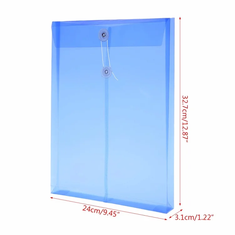 Transparent Plastic Envelope Bag Vertical Storage Hang String Wrap Rope ...