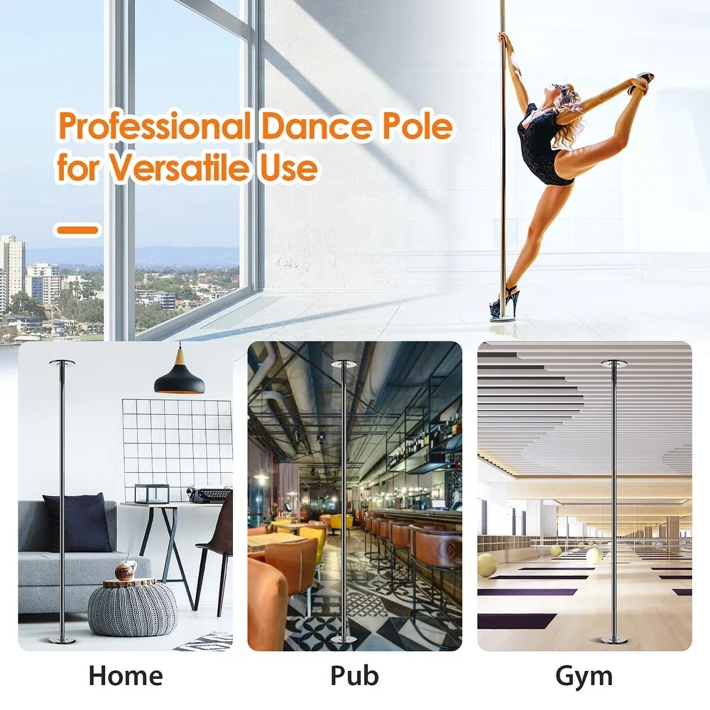 Improved Stripper Pole Static Whirling Dancing Pole Portable Removable ...