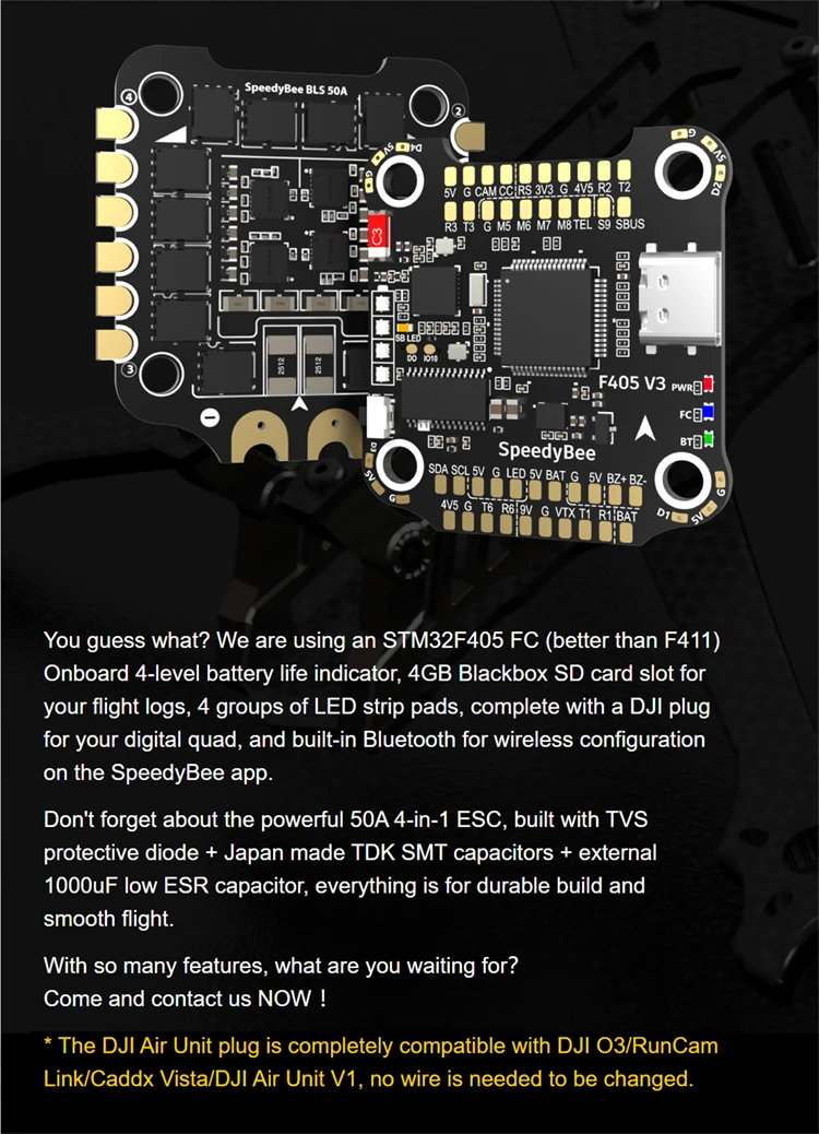 Speedybee F405 V4 - Advanced Flight Control for Racing Drones
