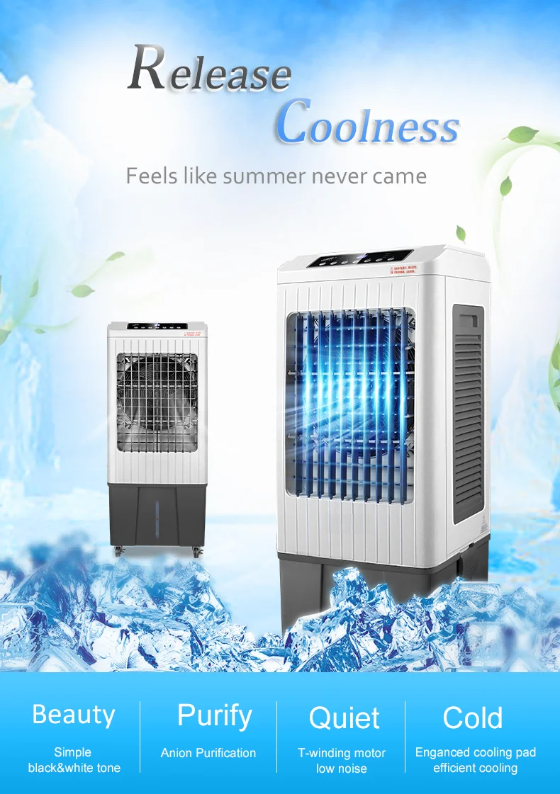 45l Evaporative Portable Tank Detachable Air Cooler With Remote Air ...