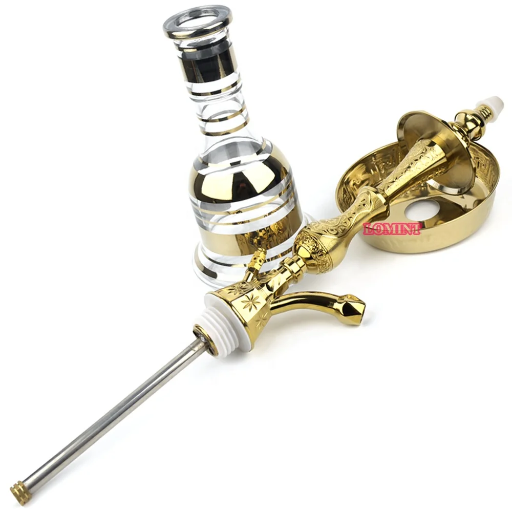 70 Cm Large Egypt Style Hookah Shisha Set Glass Base LOMINT