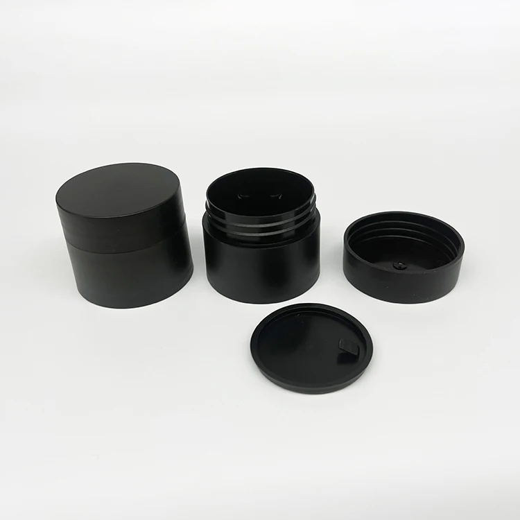 Wholesale Matte Black Plastic 15g Grams Container Pot Jar for Cosmetic ...