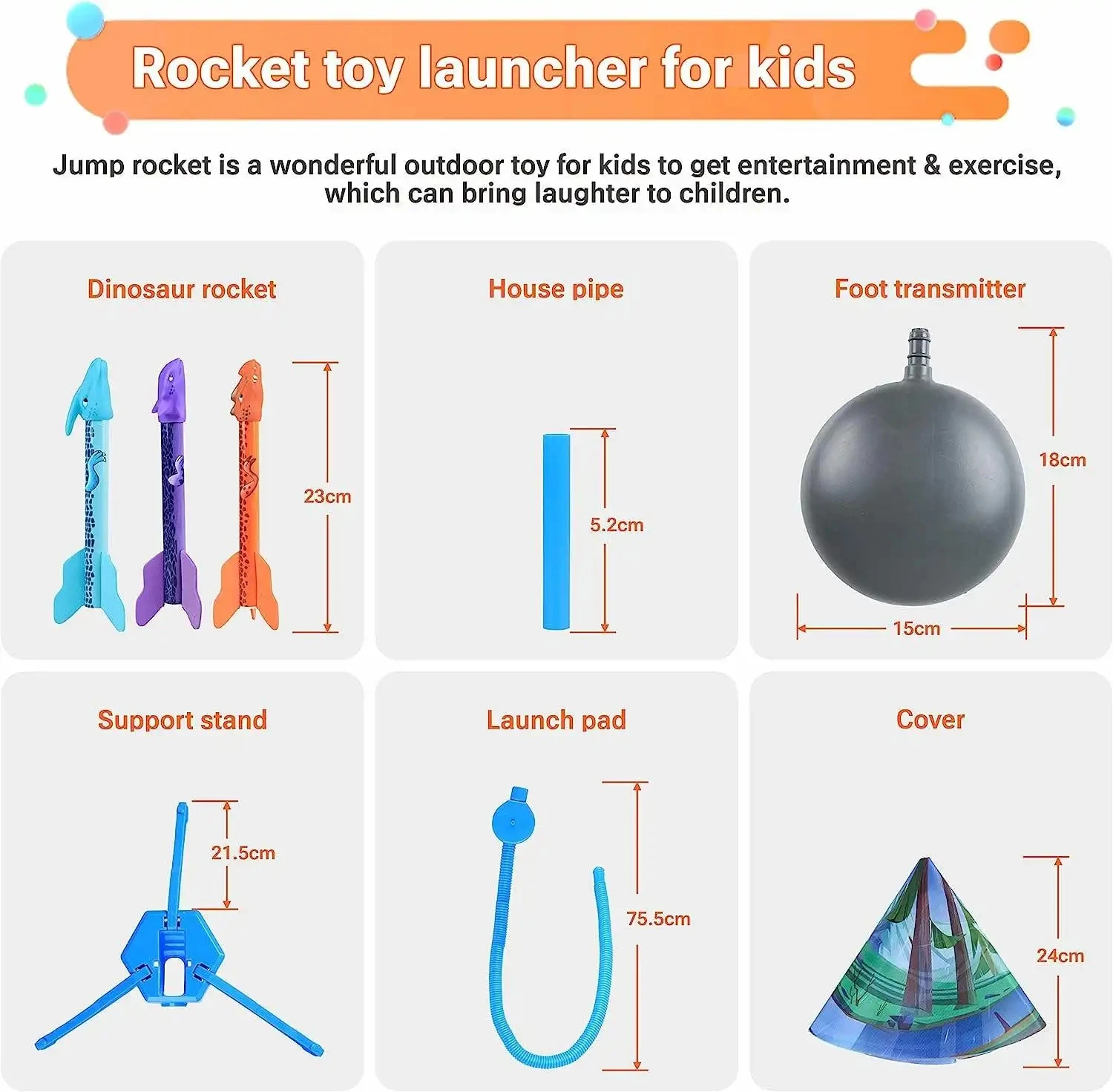 Dinosaur Rocket Toy Launcher For Kids Toys Rockets Soft Rubber With ...