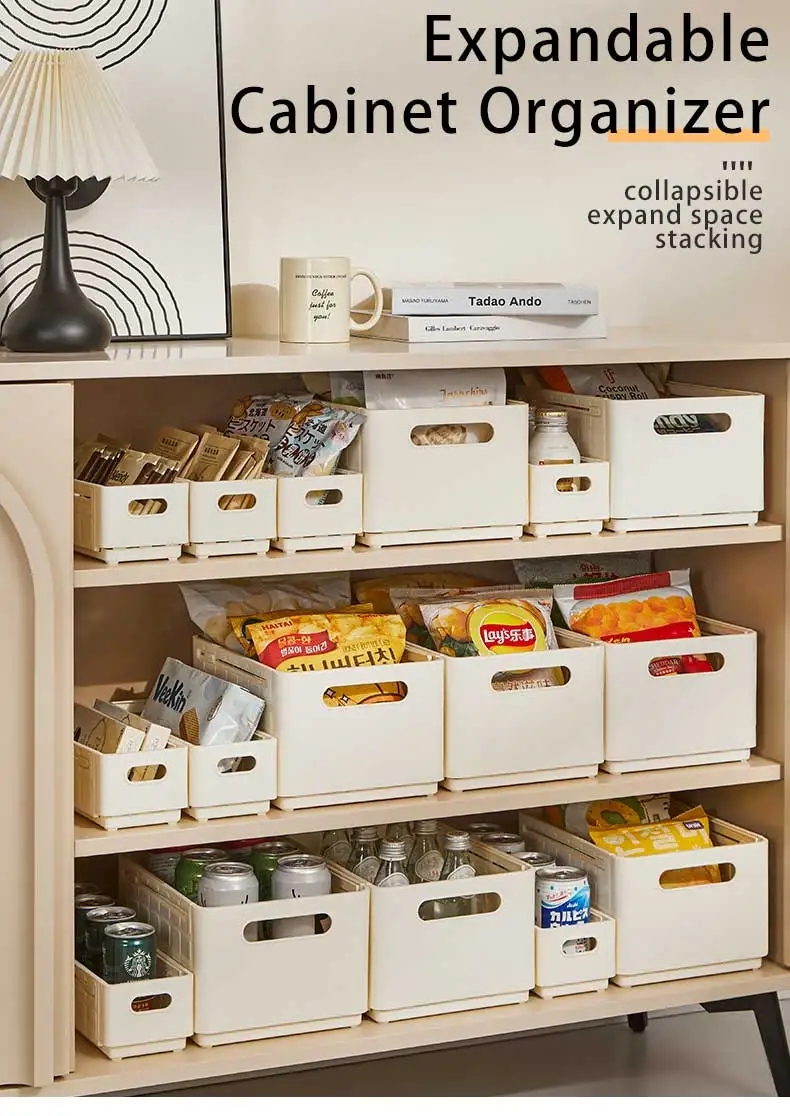 Stackable Pp Plastic Extension Storage Container Telescopic Desktop ...