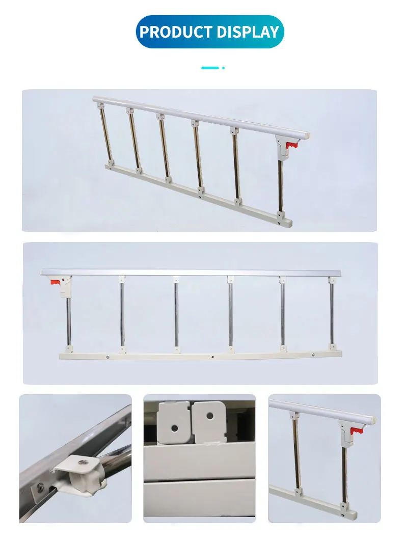 Common Use Heavy Duty Folding Steel Hospital Bed Side Rail With ...