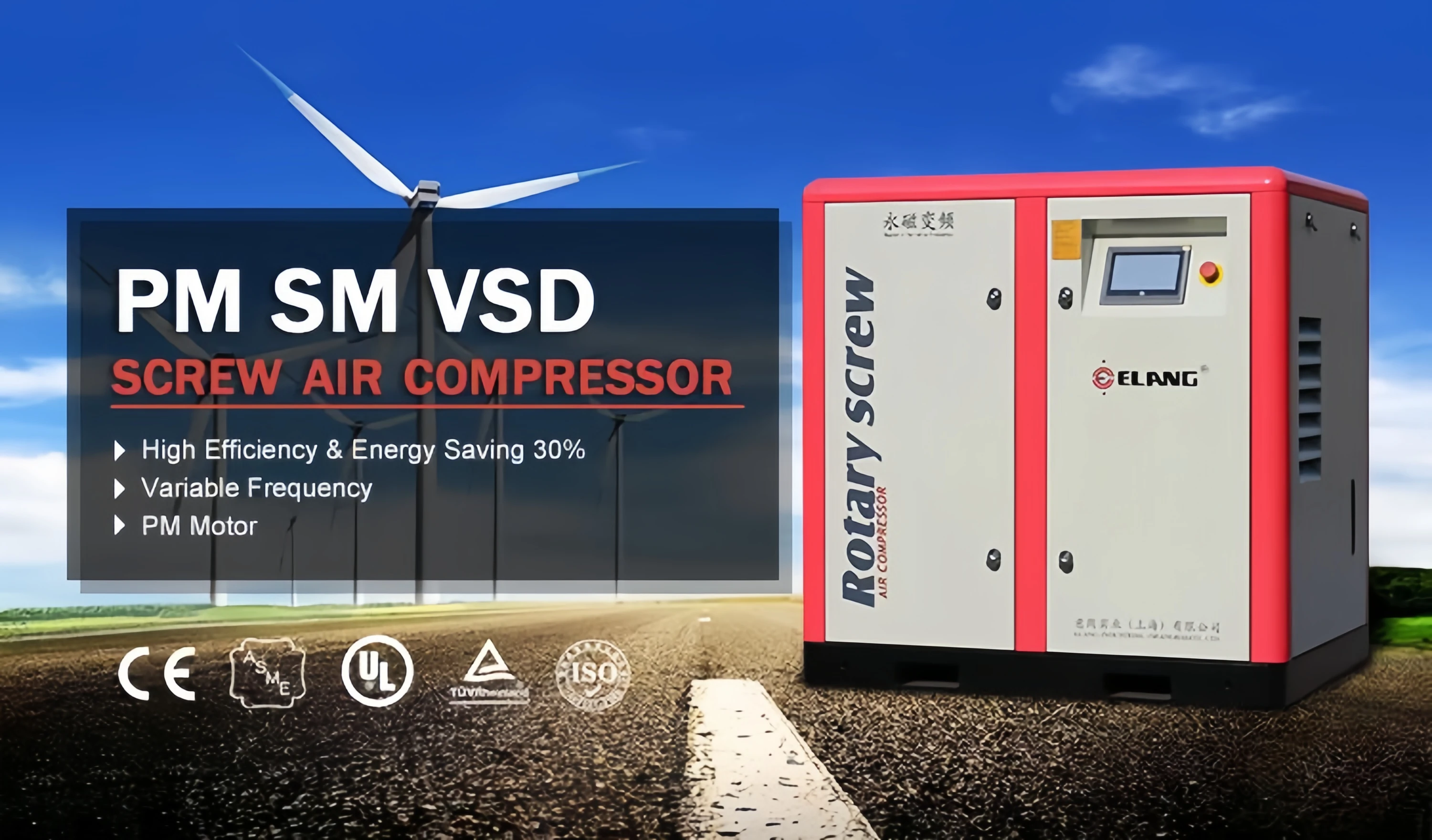 60hp 45kw Pm Direct Driven Screw Air Compressor For Furniture Industry ...