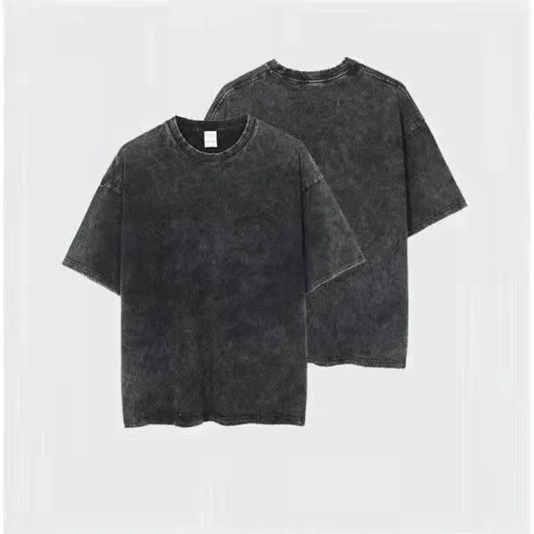 250gsm Vintage Acid Wash T-shirt Oversized Distressed Acid Wash DTG ...