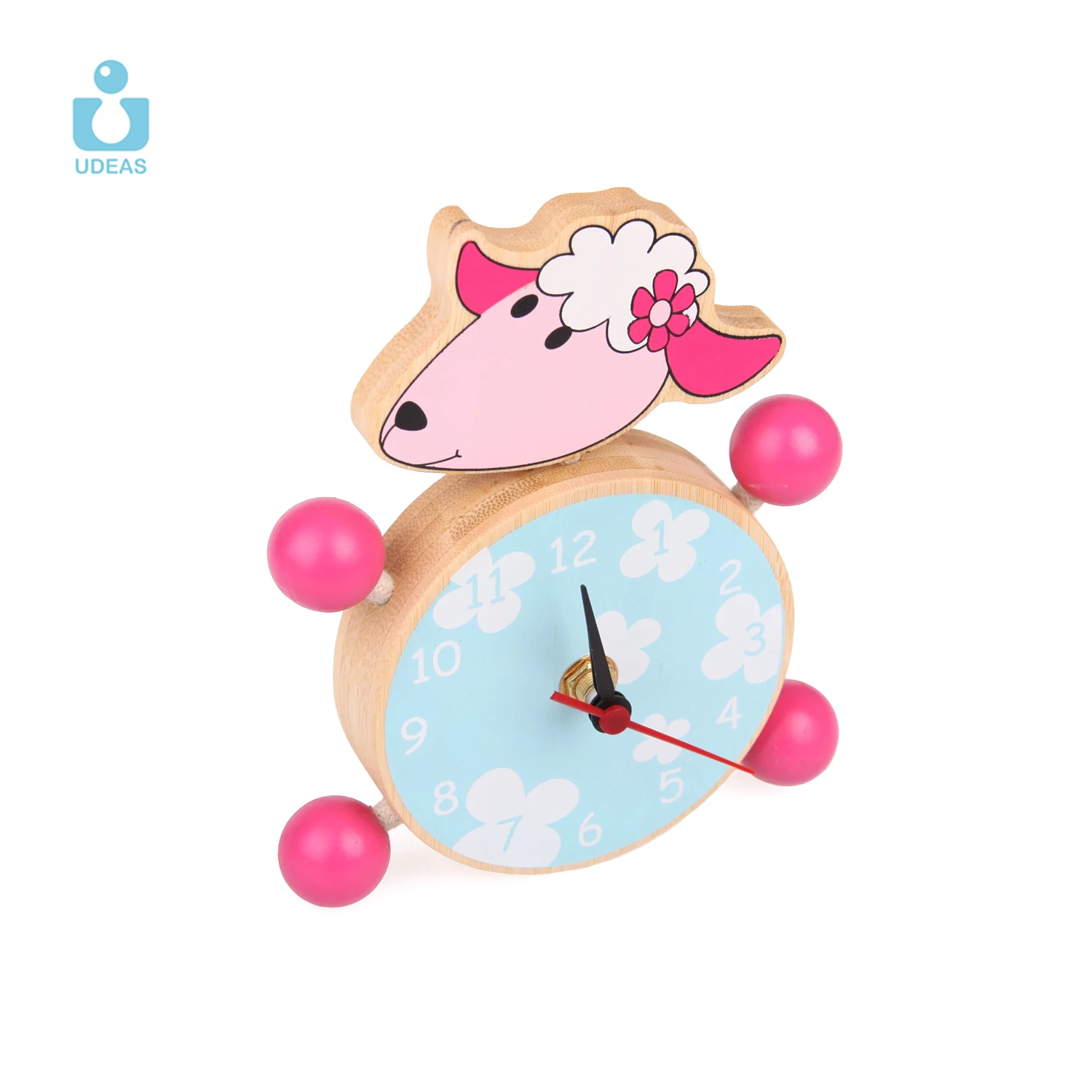 Udeas Children Night Wooden Cartoon Animal Alarm Clock Kids Cute Sheep ...