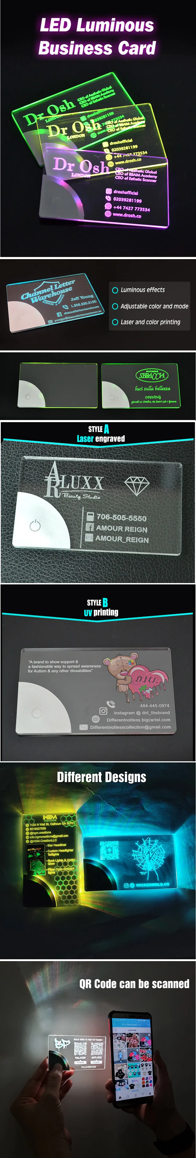 LINLI Wedding Invitations - Unique LED Acrylic Cards