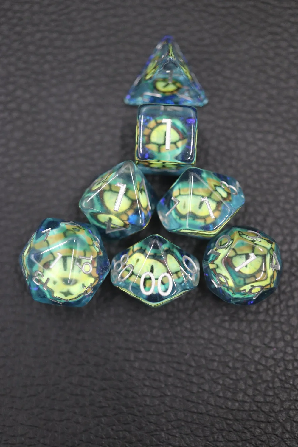 Hot Selling Crystal Dnd Game D4 D6 D8 D% D10 D12 D20 Resin Polyhedral ...