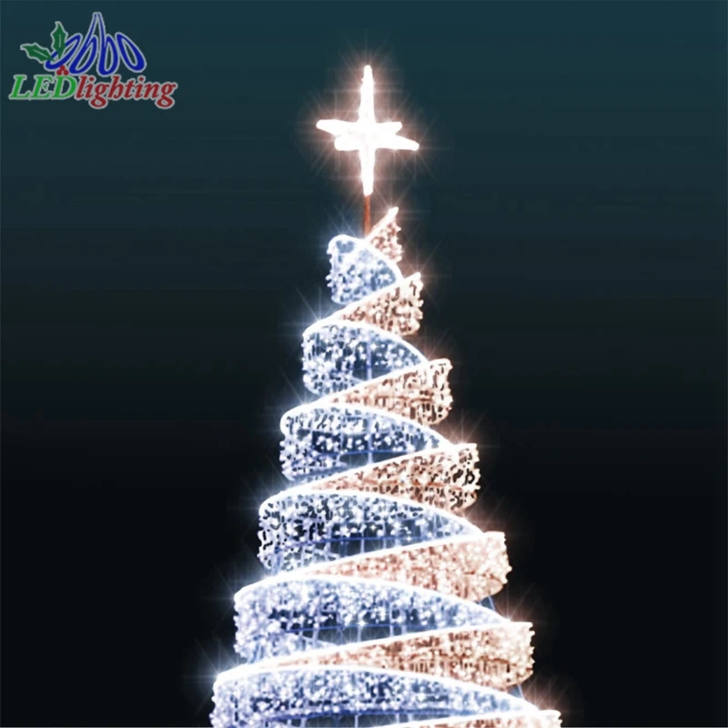 12ft 3d Motif Giant Spiral Christmas Tree For Decoration - Buy 3d ...