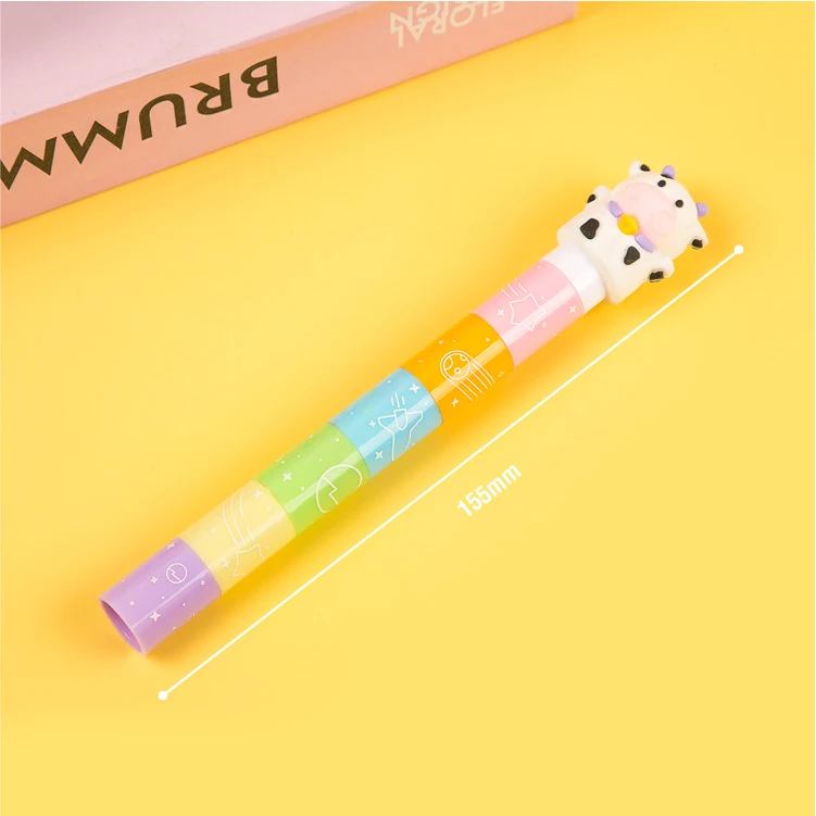 Cute Mini Pastel Stacking Highlighter Pen 6-in-1 Assorted Colors ...