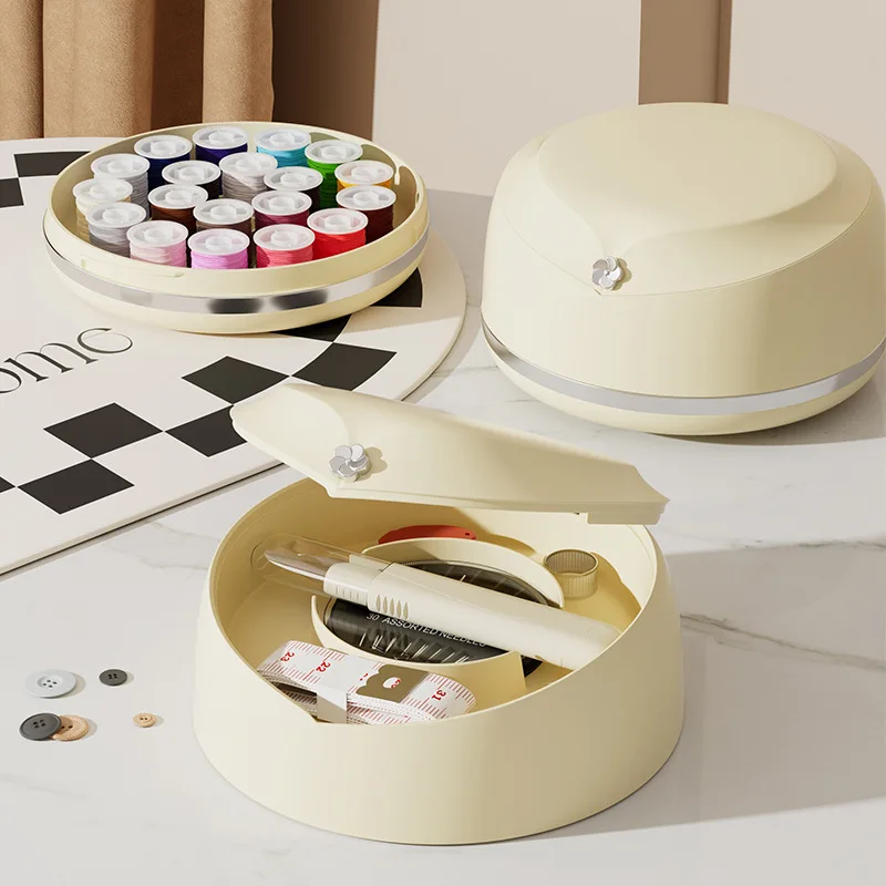 Light Luxury Plastic Storage Box Hand-sewing Needle Thread Box Portable ...