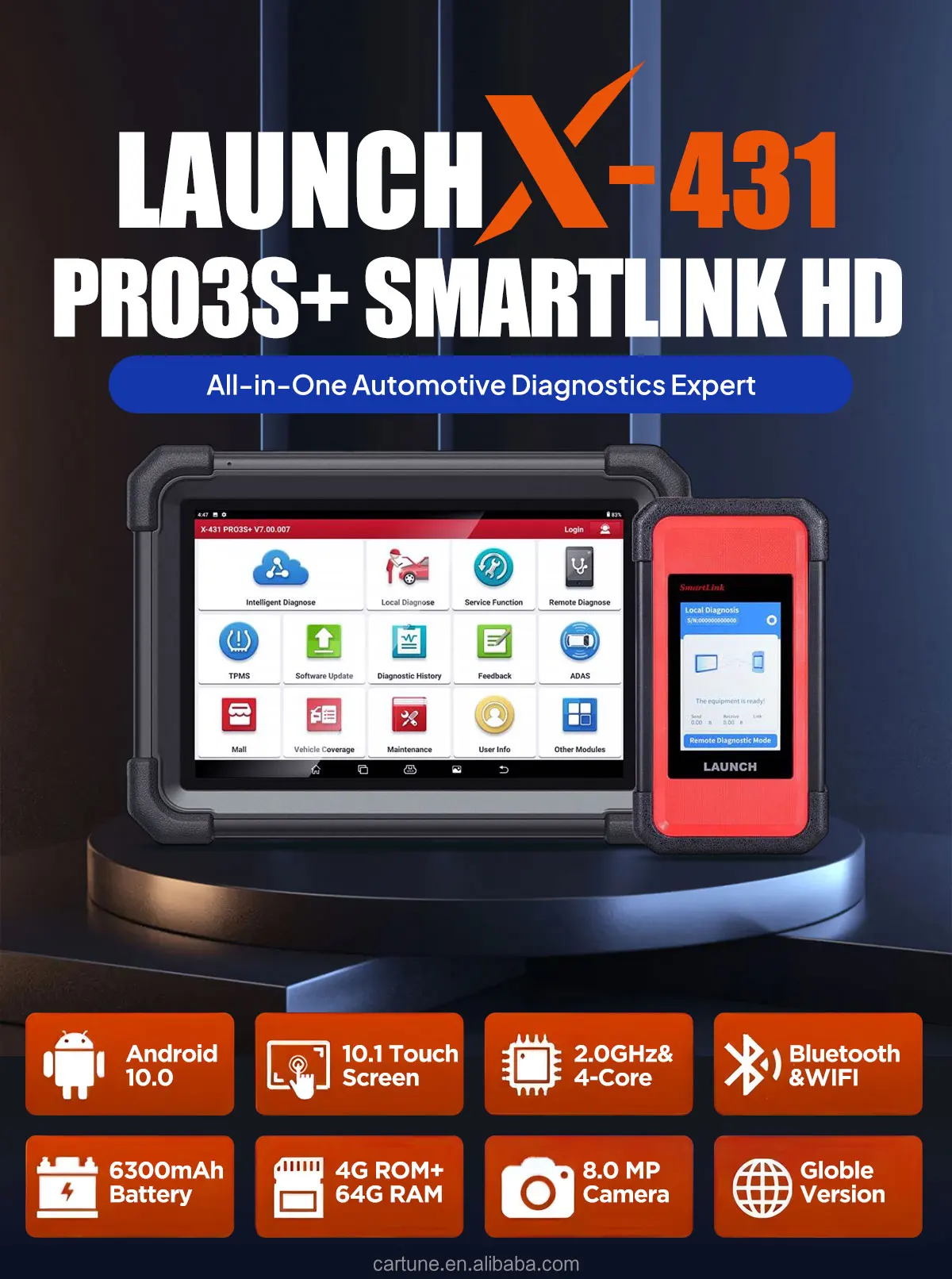 2025 LAUNCH X-431 PRO3S+ Smartlink HD Full System Diagnostic Tool