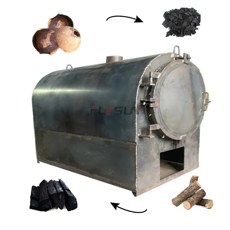 Waste Coconut Shell Carbonization Furnace Industrial Grade Charcoal ...