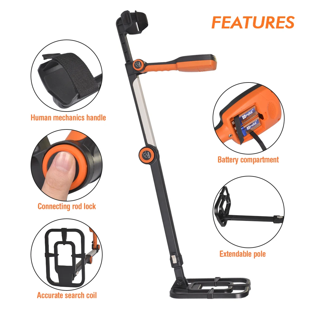 Tianxun TX-630 Foldable Metal Detector - Lightweight & Accurate