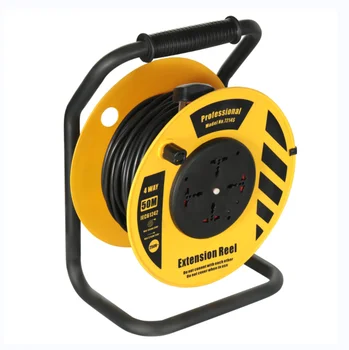 50m Retractable Extension Cable Reels Industrial Outdoor Electric ...