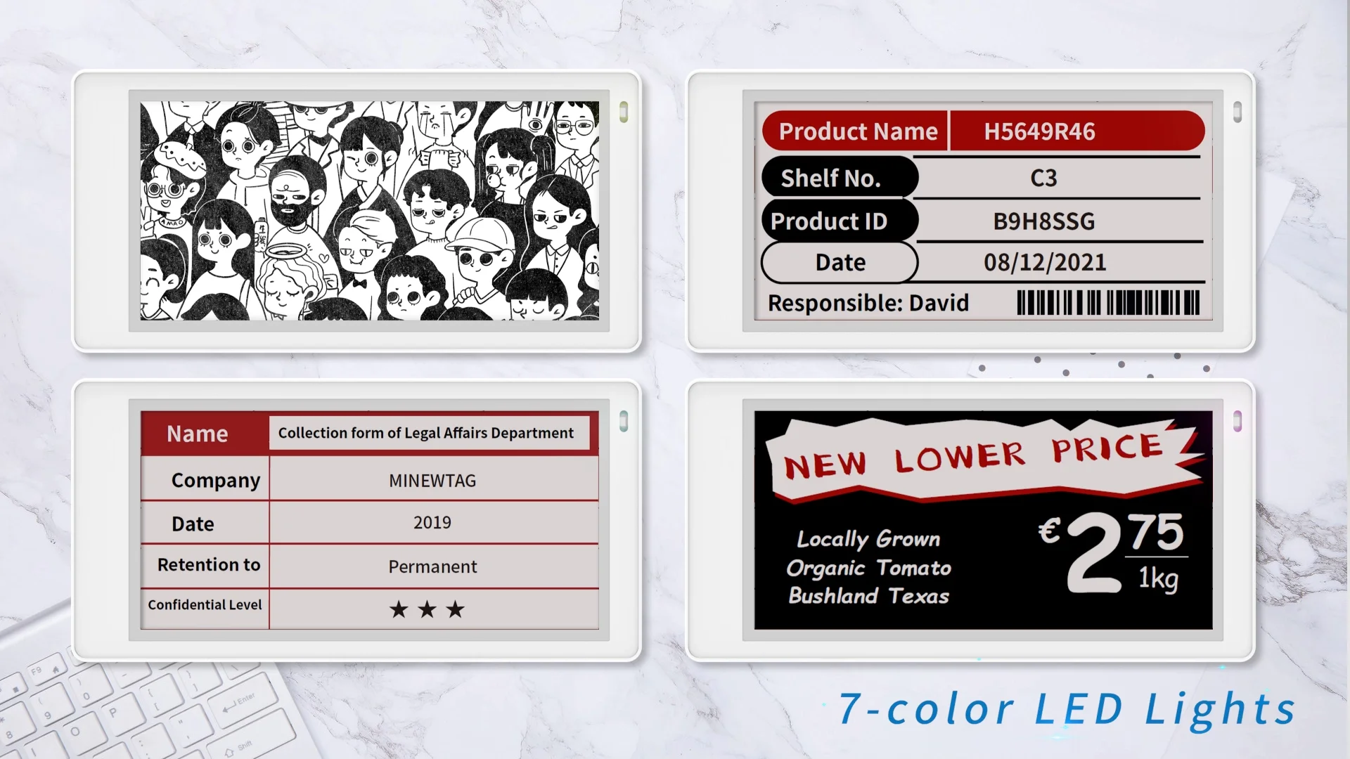 Smart Warehouse 3.5 Inch Eink Name Tags Epd Epaper Ble 5.0 Esl ...