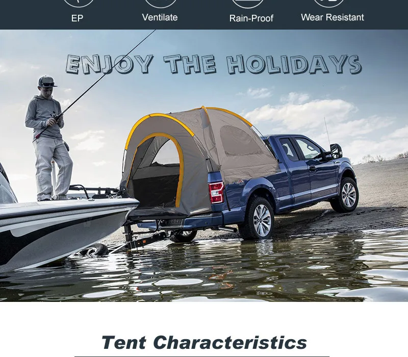 Pickup Truck Tent Quick Building Roof Car Rear Tent Three Sizes Pickup ...