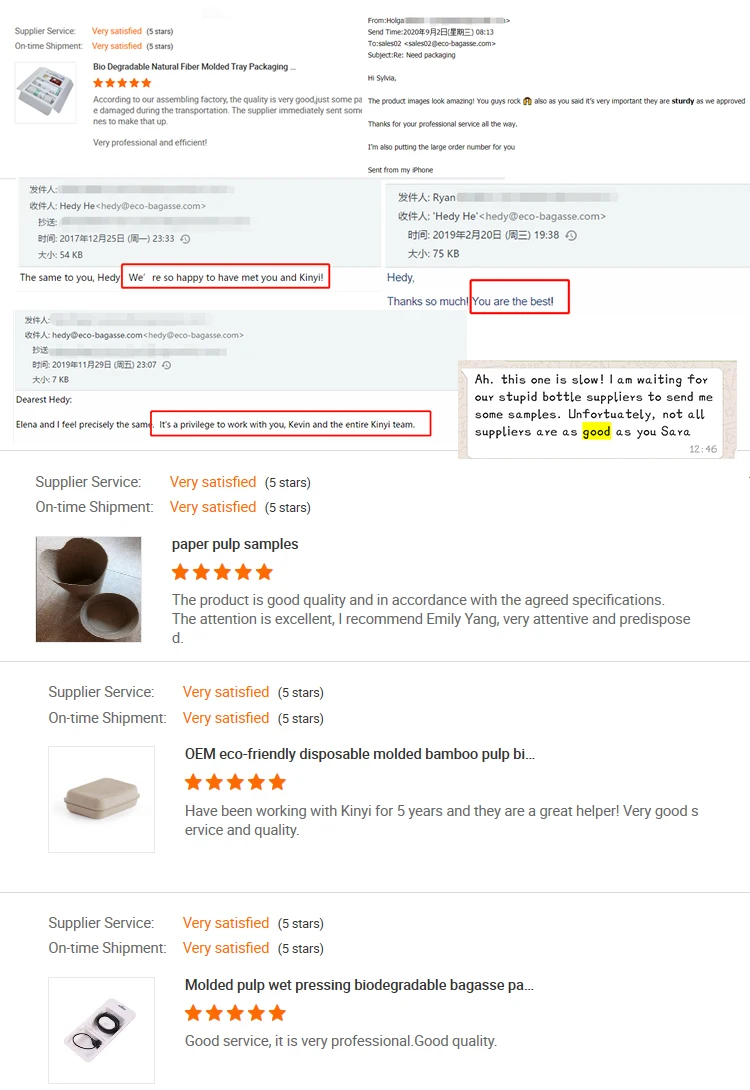 Biodegradable Paper Pulp Sugarcane Fiber Reusable Commodity Packaging ...