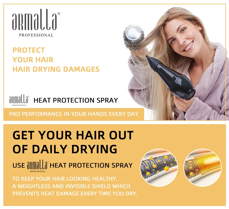 Armalla Heat Protecting Hair Spray - Strong Hold Styling