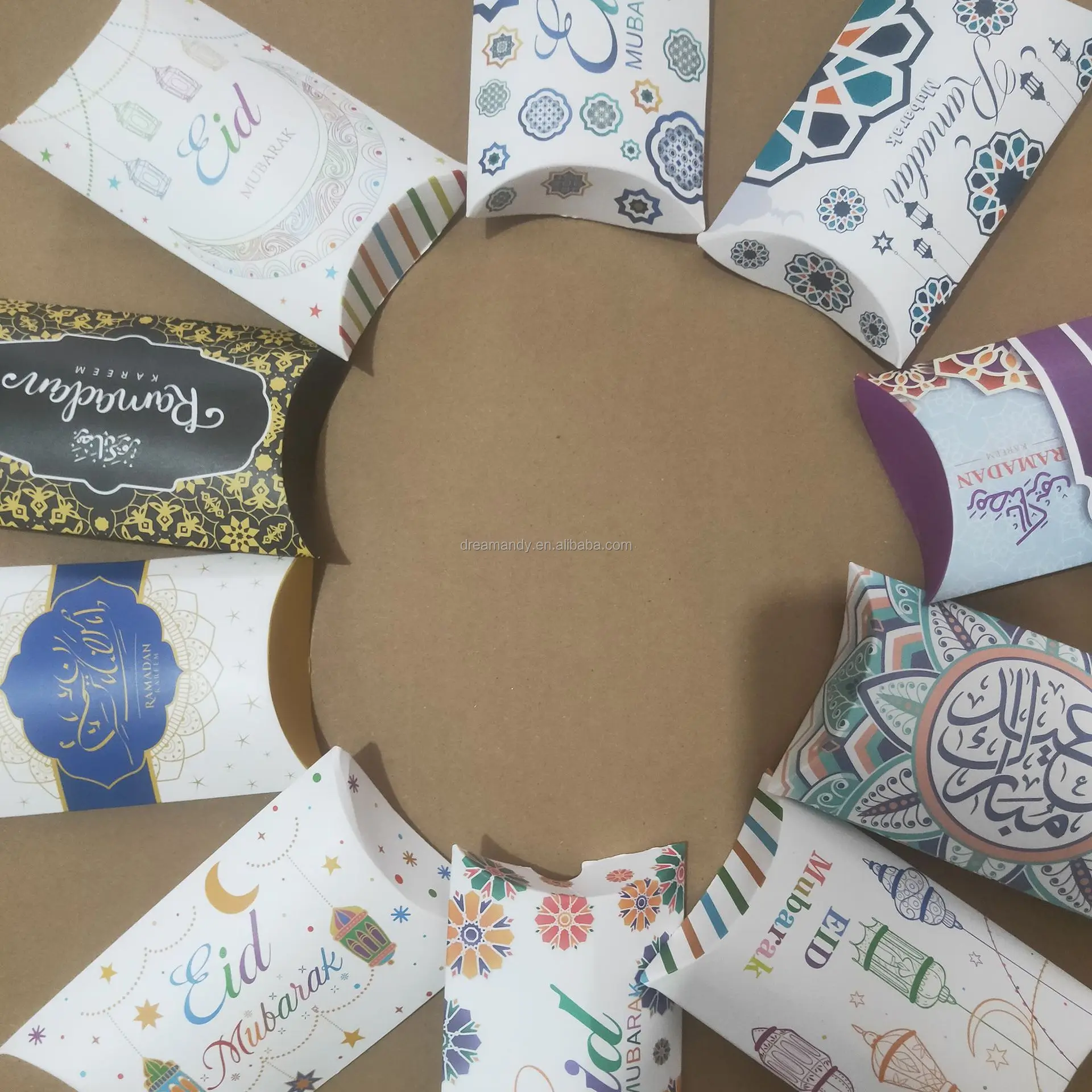 Eid Mubarak Moon Portable Packaging Boxes Muslim Islamic Festival Party ...