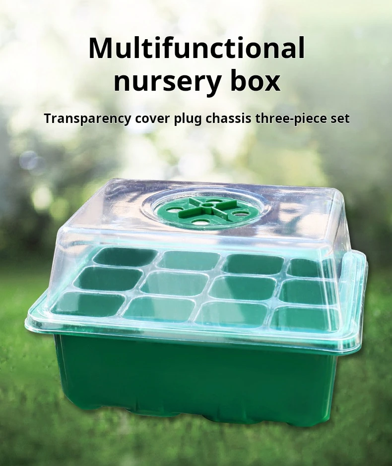 10 Pack 120 Cell Seed Starter Tray Kit Propagator Plant Germination Box ...