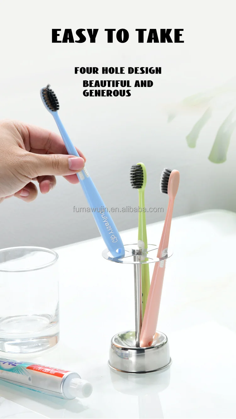 Stainless Steel Standing Toothpaste Dispenser Multi Functional Metal ...