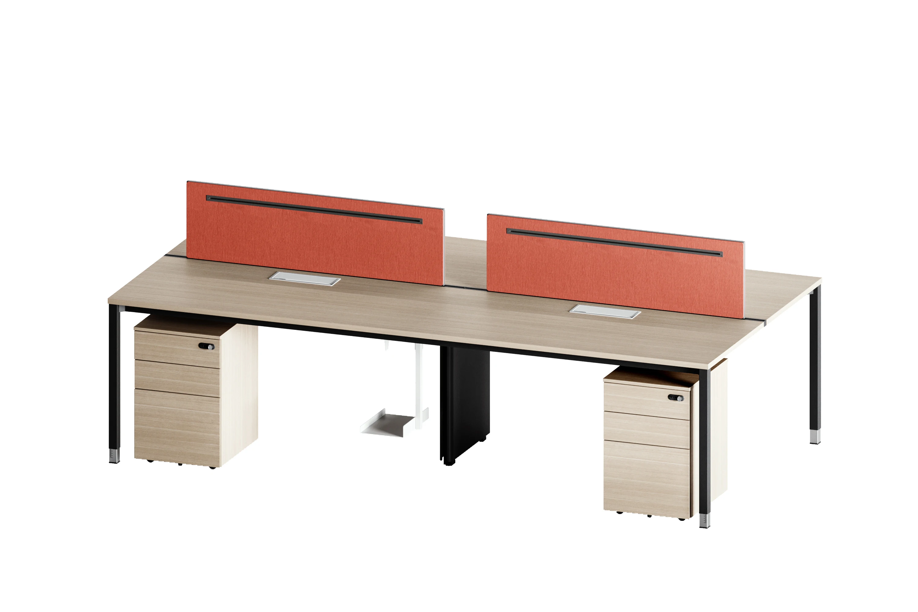 Modern Cubicles Office Workstation Aluminum Leg Open Work Space for 6 ...