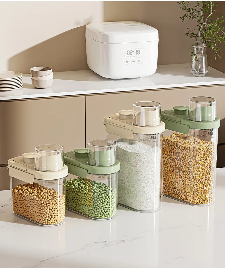 Rice Airtight Dry Food Storage Containers Plastic Sealed Holder Bin ...