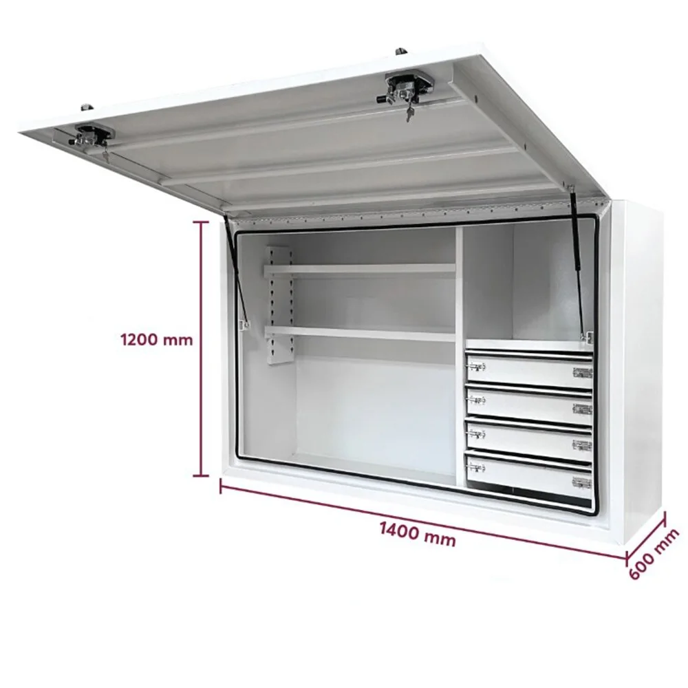 Best Selling Full Size 1400mm X 600mm X 1200mm White Metal Aluminum ...